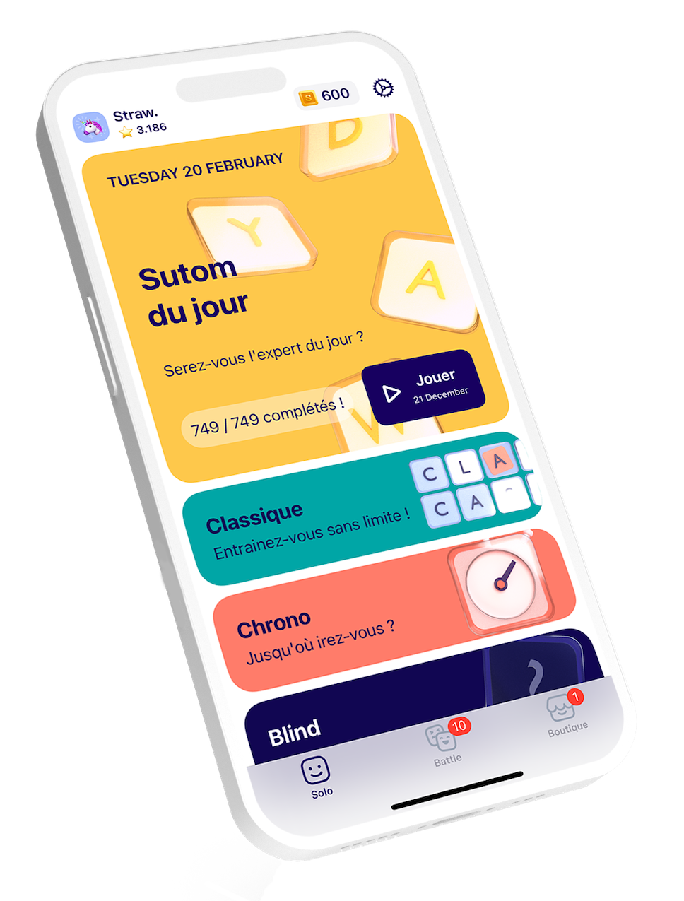 Le mot du jour à enfin une application mobile